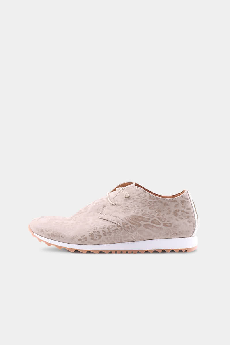 Beige Leather Sneakers Keta Desert Samba | Donna Carolina